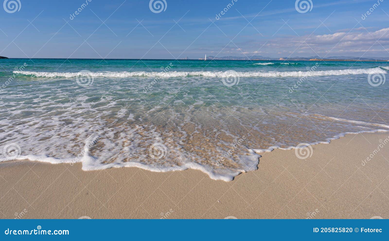 Wave Passing by the Shore of the Beach Stock Photo - Image of water ...