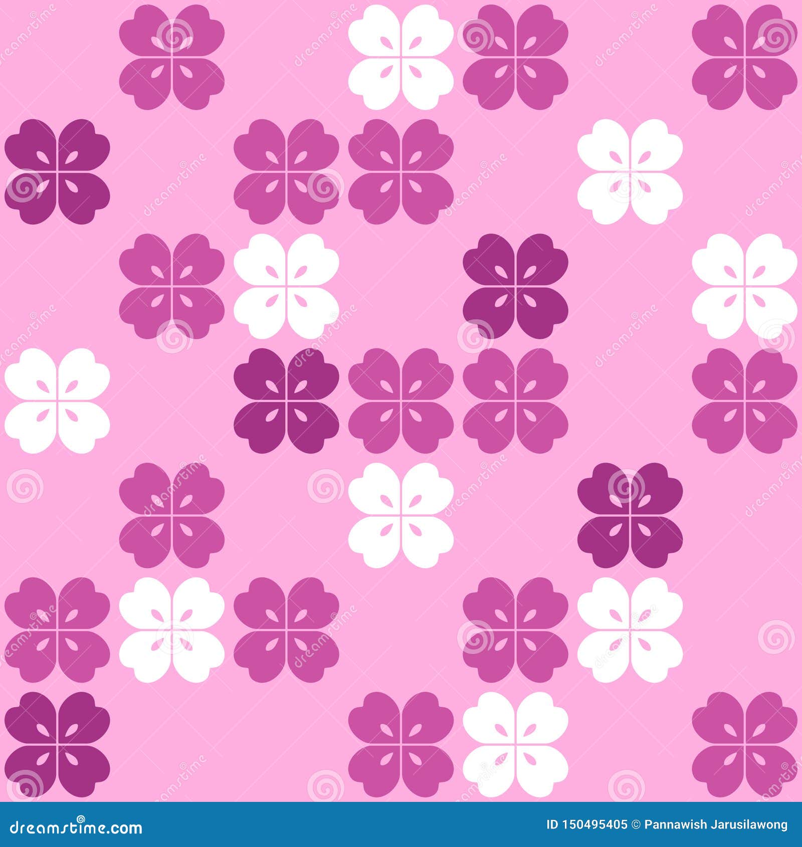 Japanese Pink Flower Seamless Pattern Stock Vector - Illustration of ...