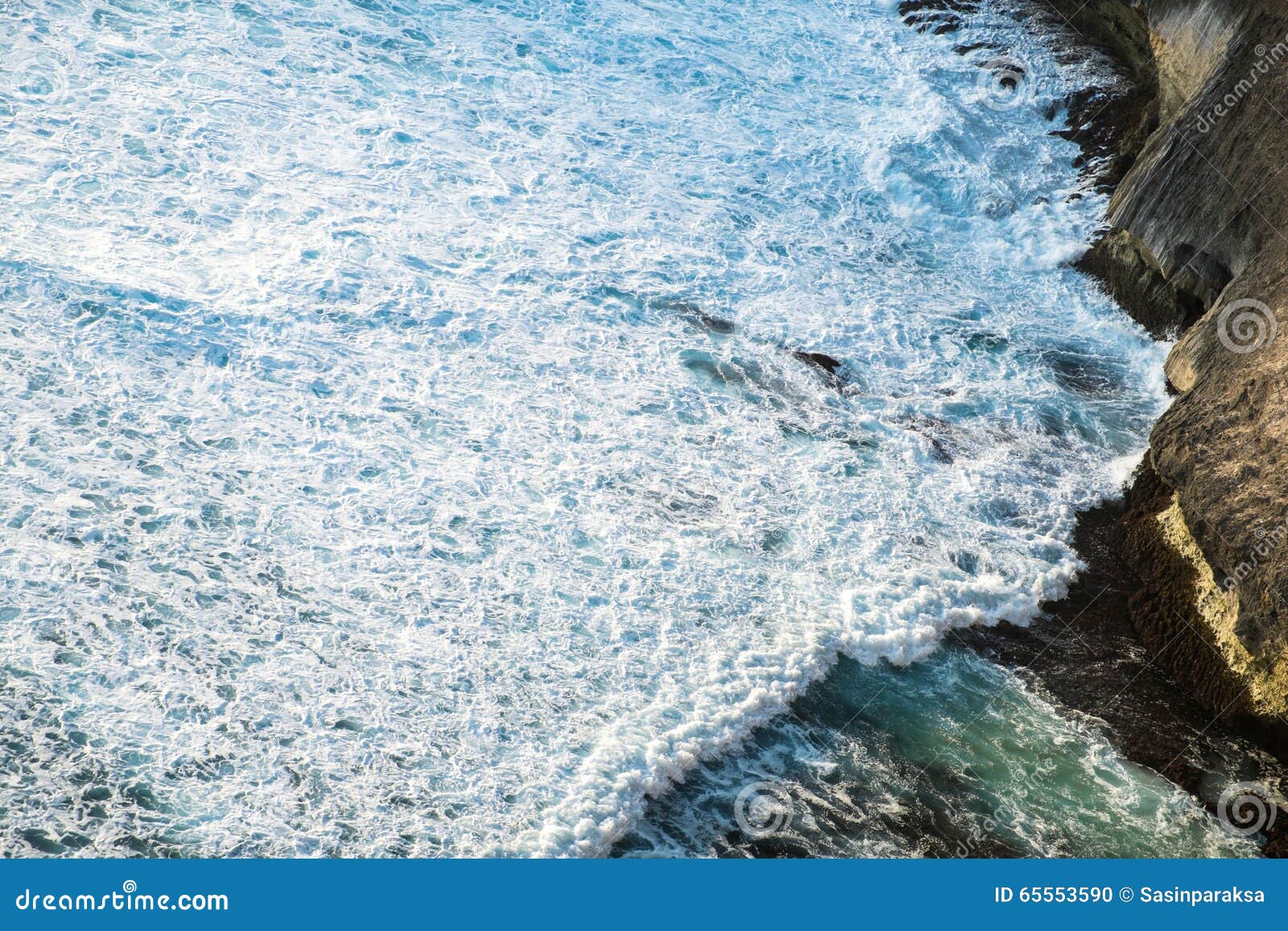 Wave Pattern with Cliff, Aerial View Stock Photo - Image of nature ...