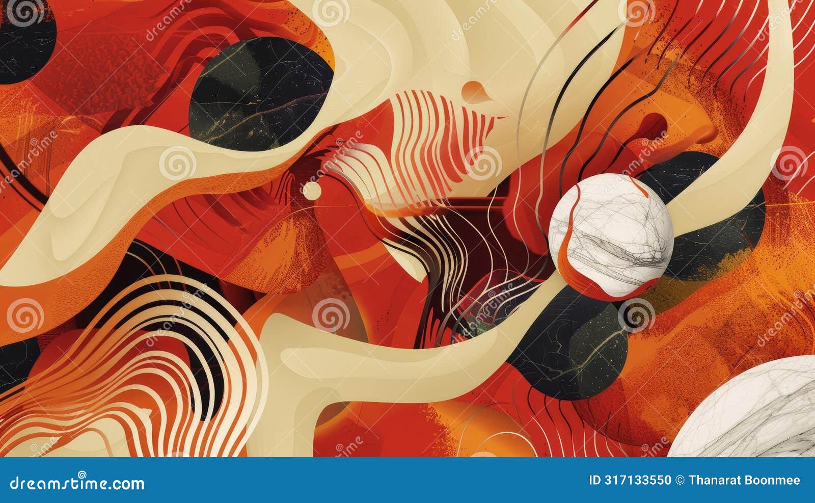 Wave Pattern Collage Template Fluid Visual Effect with Flowing Waves ...