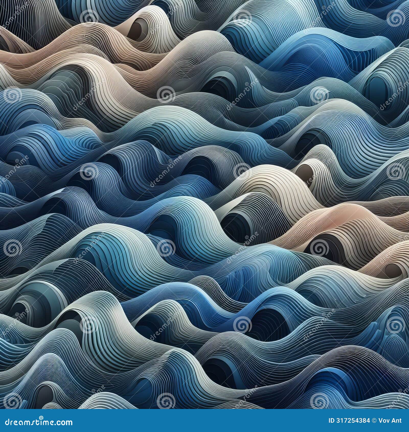 Wave Pattern with Overlapping and Transparent Elements, Photre Stock ...