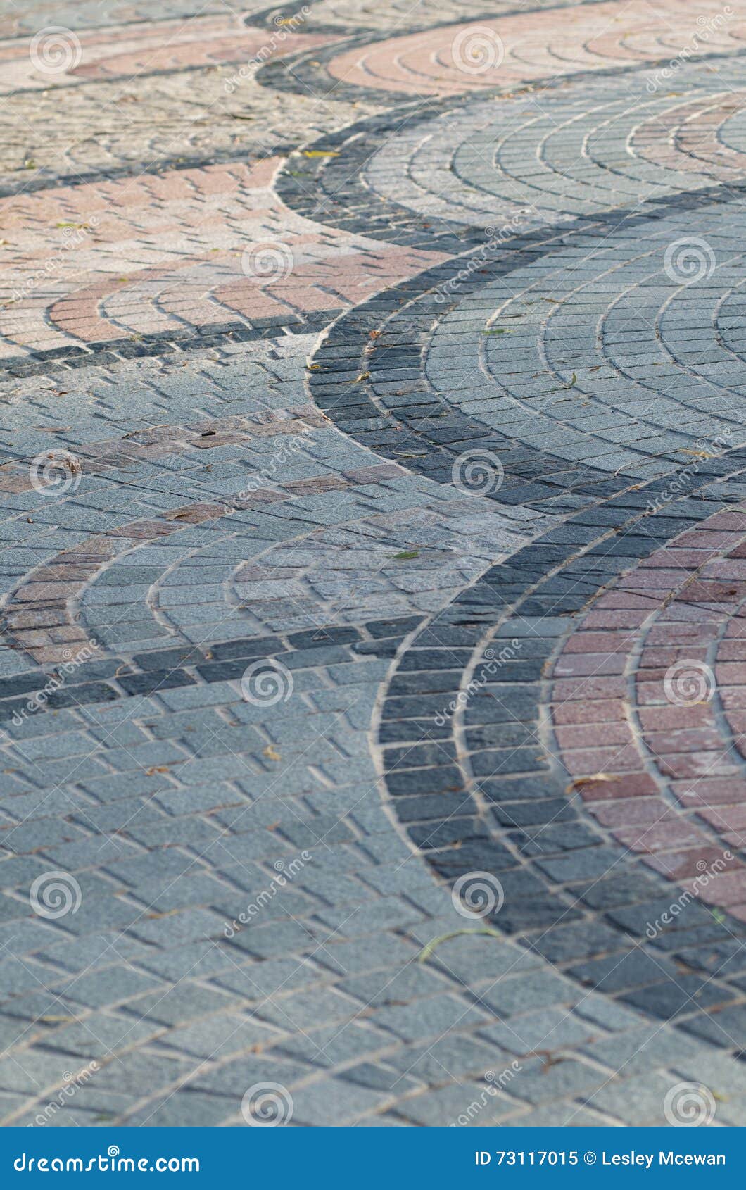 Wave Pattern of Pavers on the Walkway Stock Image - Image of soft ...