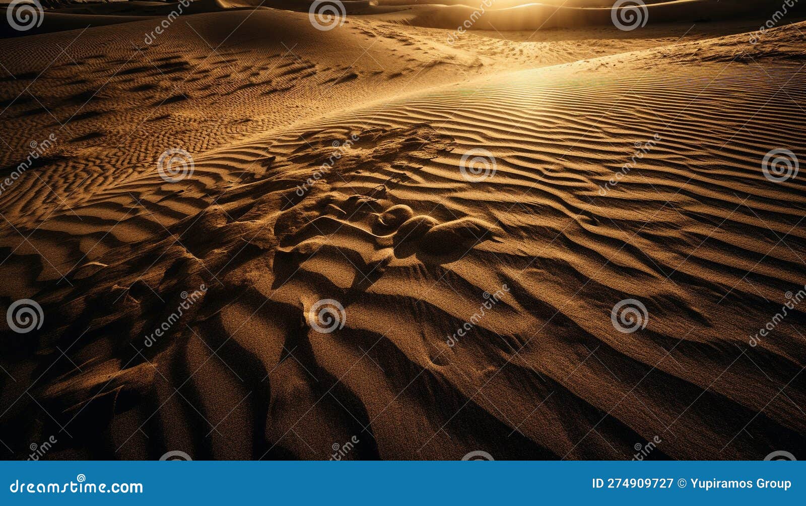 Wave Pattern Rippled through Arid Sand Dune Generated by AI Stock Image ...
