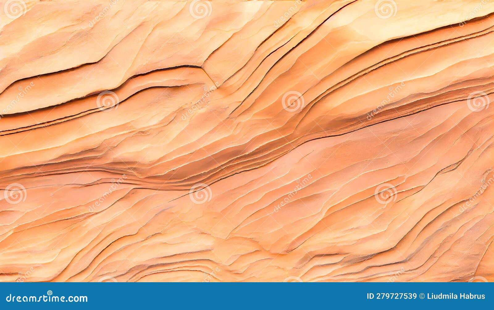 Wave Pattern on the Sandstone. Generative AI Stock Illustration ...