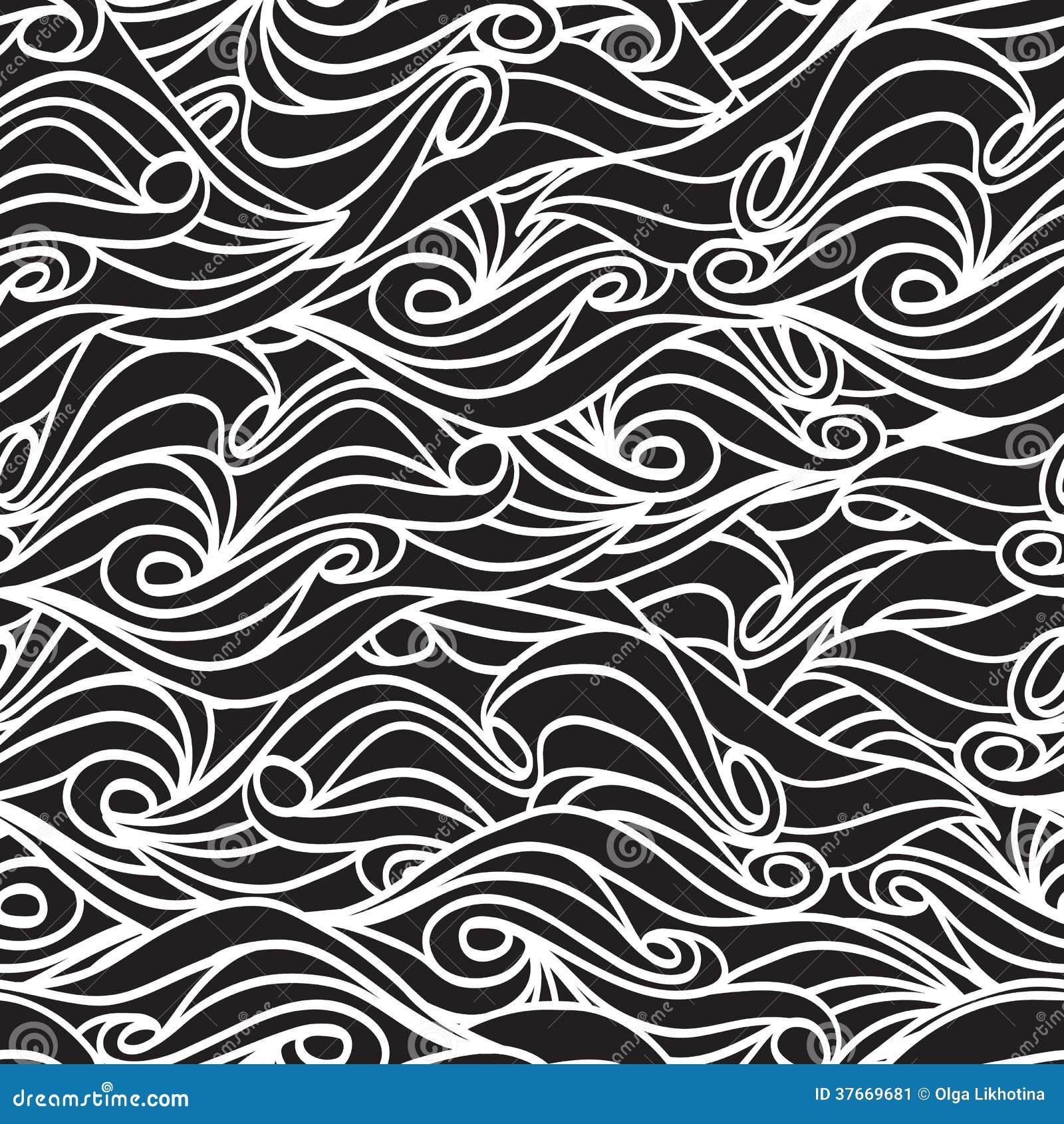 Wave Pattern Seamless Texture. Vector Illustration/ EPS 8 Stock Vector ...