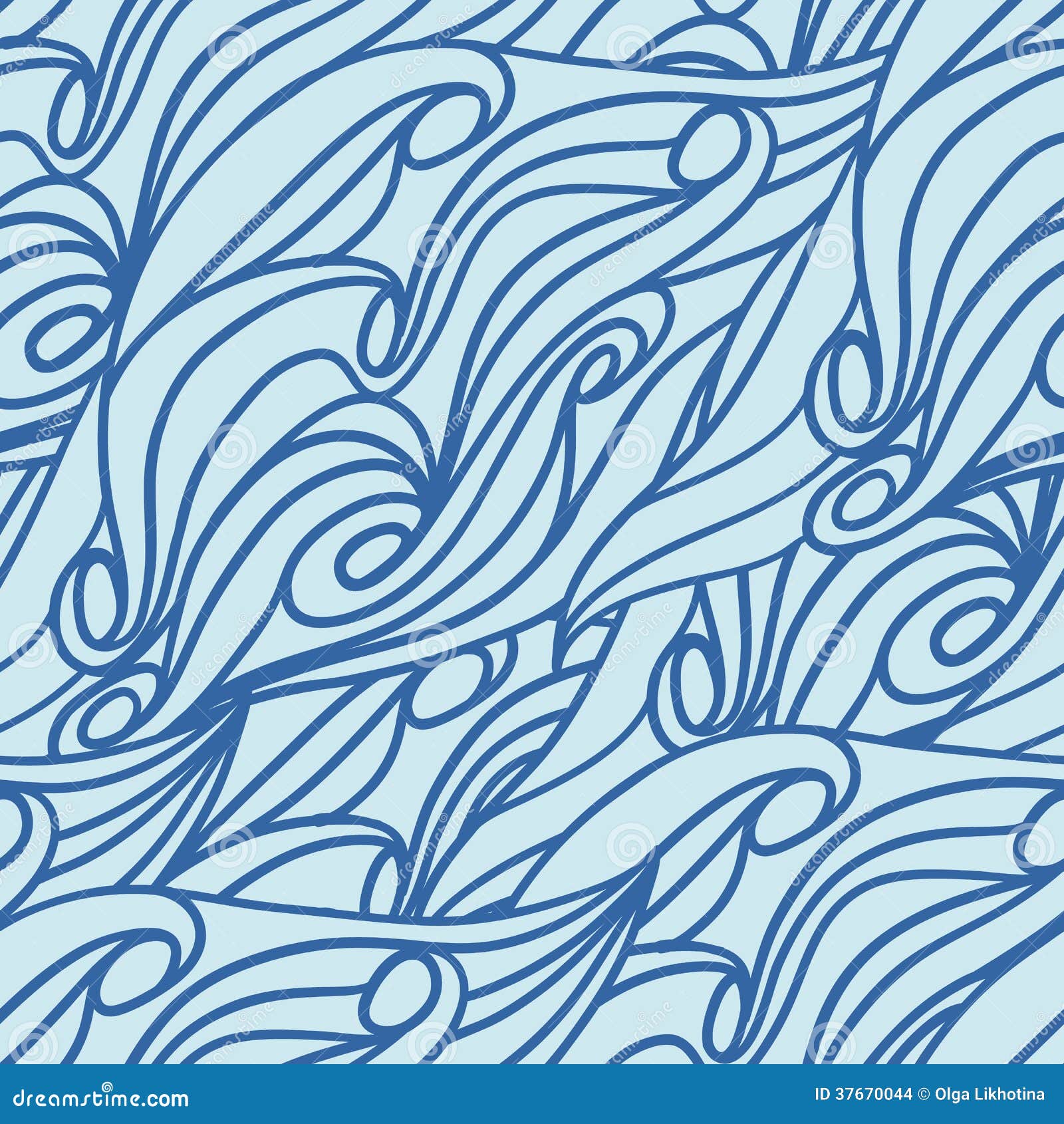 Wave Pattern Seamless Texture. Vector Illustration/ EPS 8 Stock ...