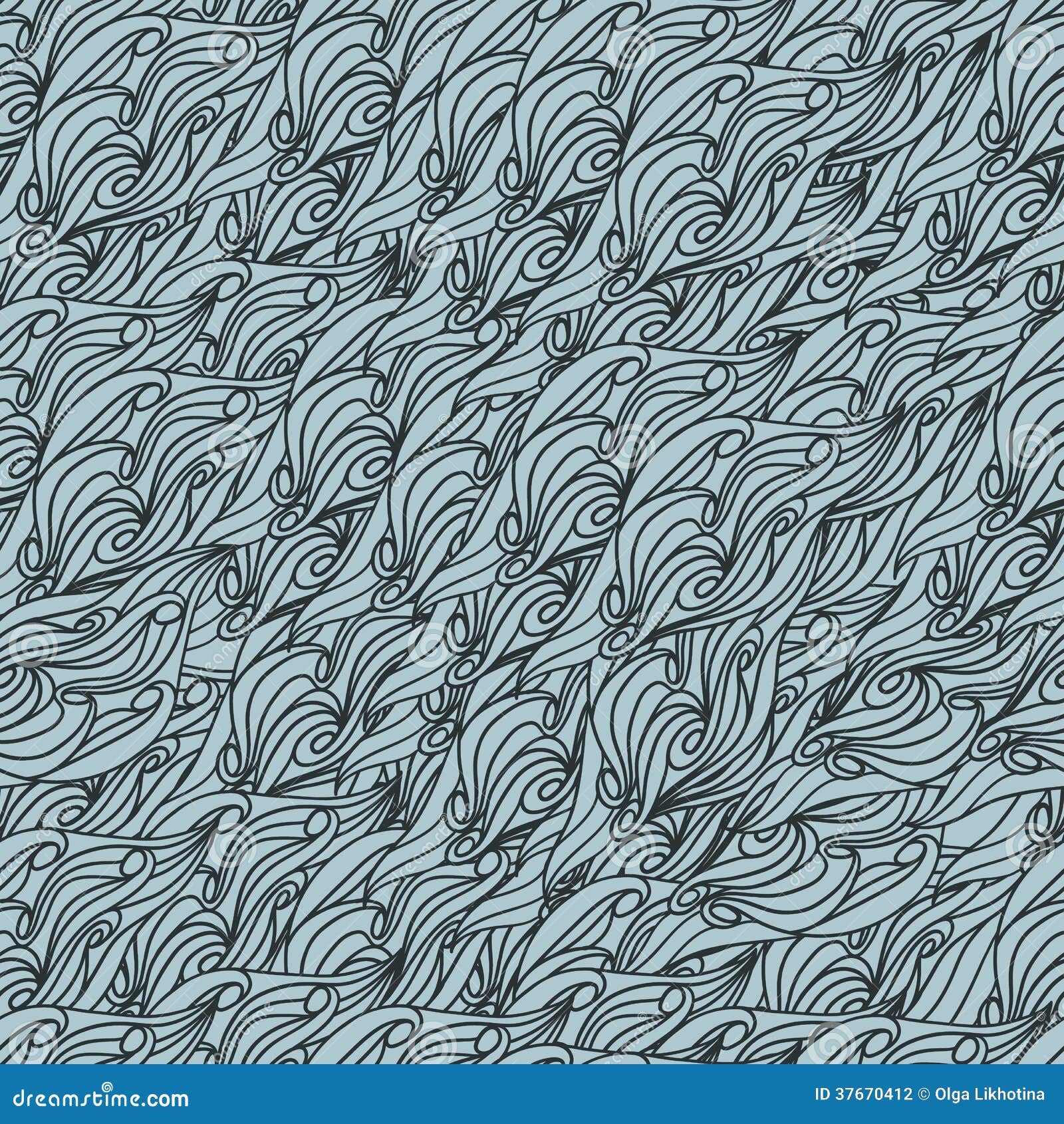 Wave Pattern Seamless Texture. Vector Illustration/ EPS 8 Stock ...