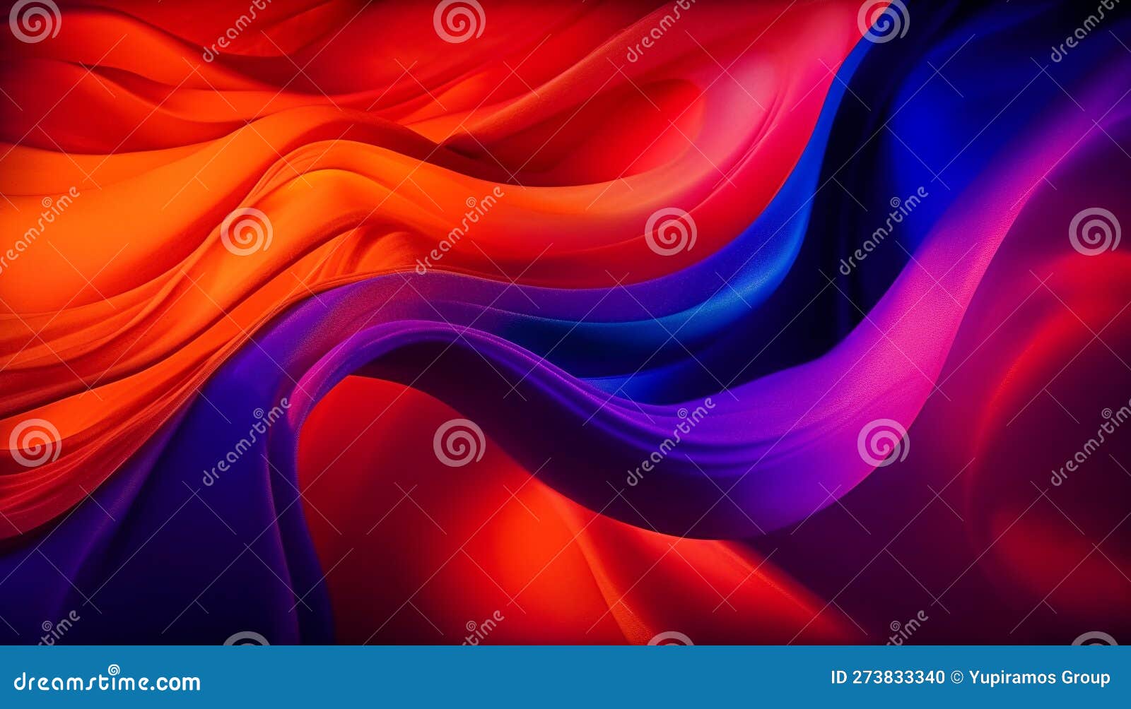 Wave Pattern in Vibrant Colors on Backdrop Generated by AI Stock ...