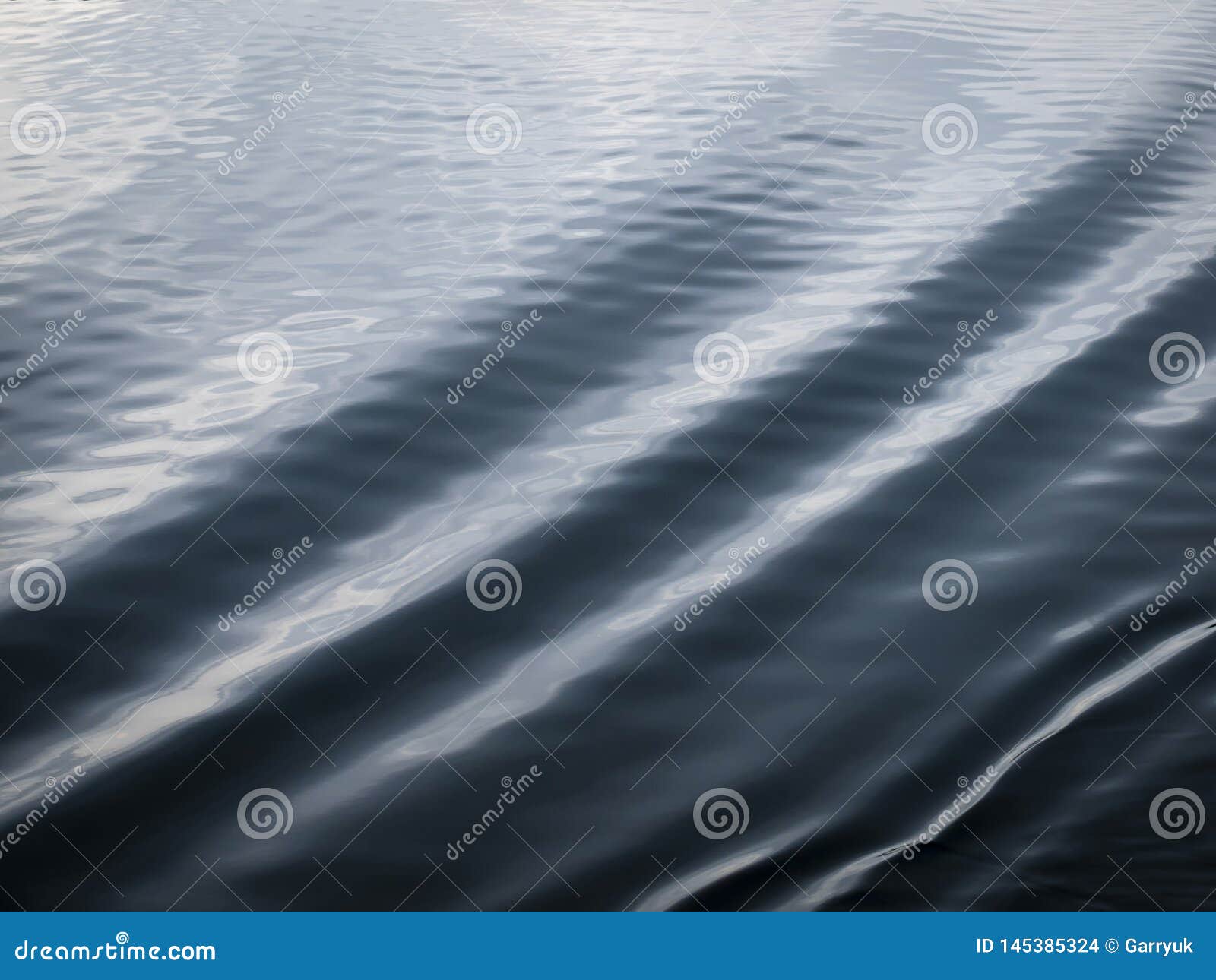 Wave Pattern on Flowing Water Dark Surface Stock Photo - Image of ...