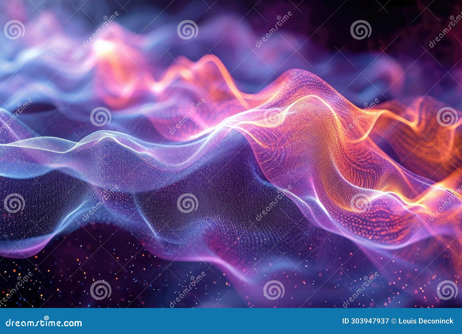 Wave Patterns of Quantum Physics Stock Illustration - Illustration of ...