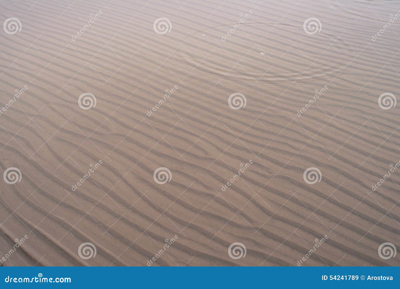 Wave Patterns on Sand in Shallow Water on Beach in Winter Stock Image ...