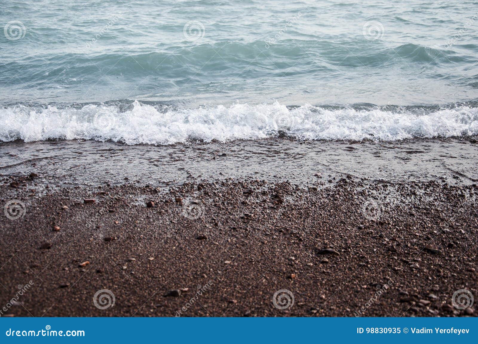 Foamy Sea Shore at the Beach, Close Up Stock Image - Image of beauty ...