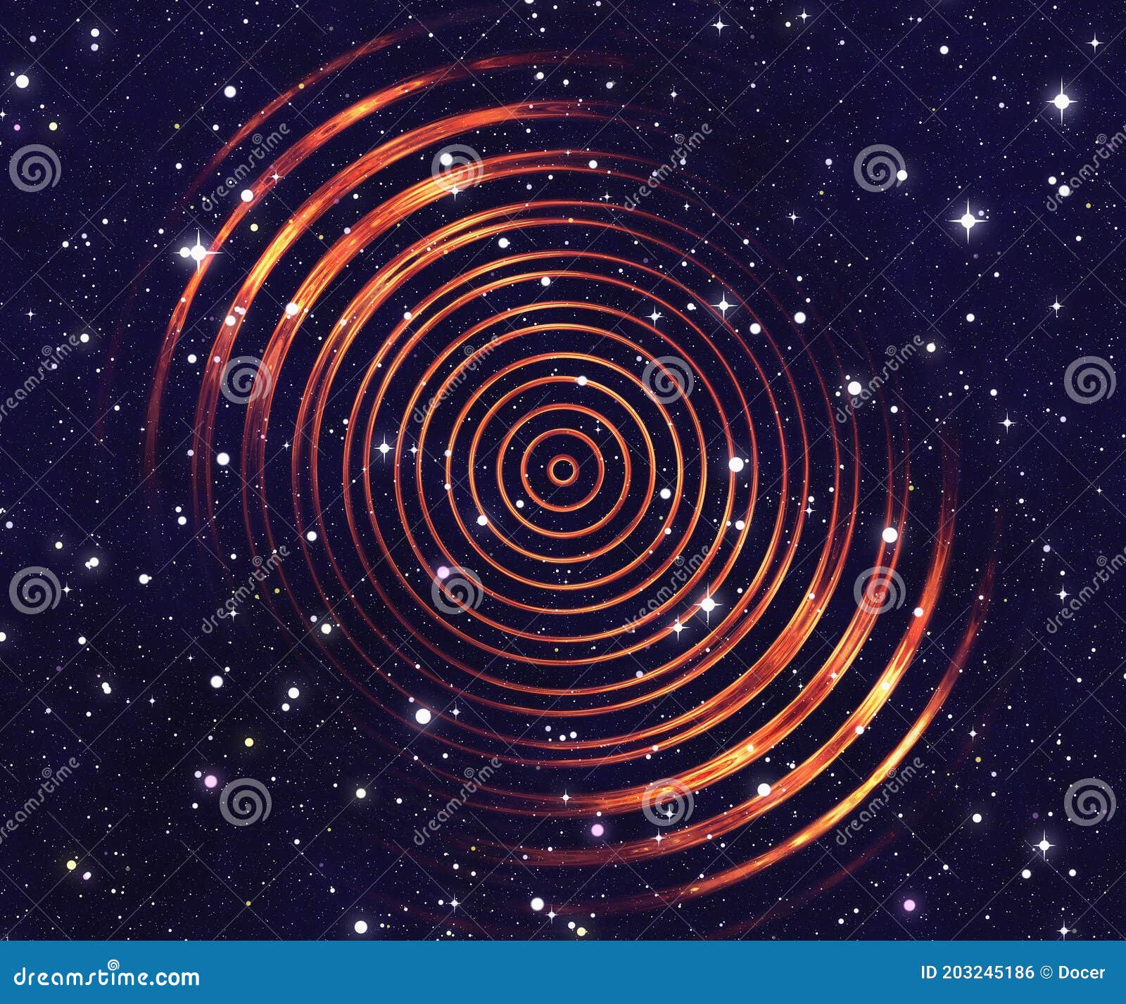 Wave propagation in space stock photo. Image of circles - 203245186