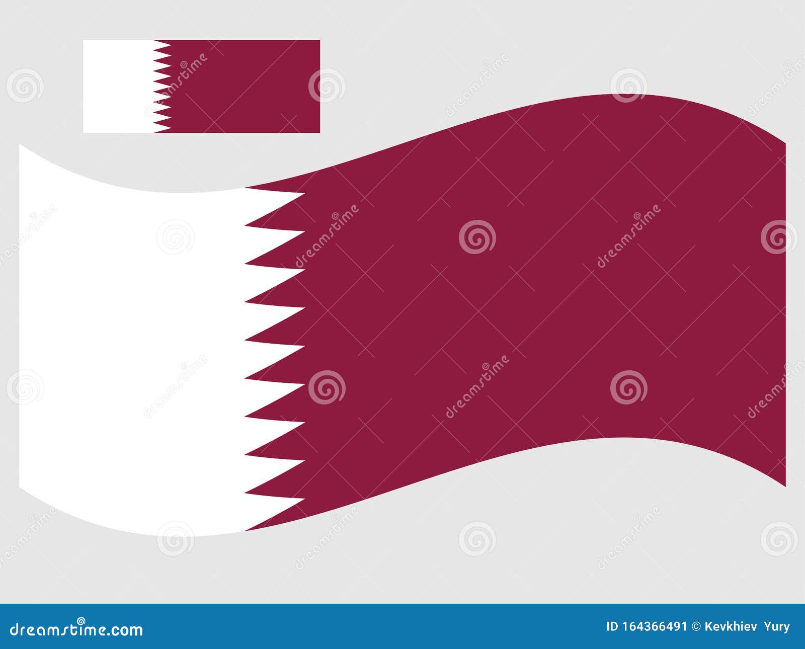 Wave Qatar Flag Vector Illustration Eps 10 Vektor Abbildung ...