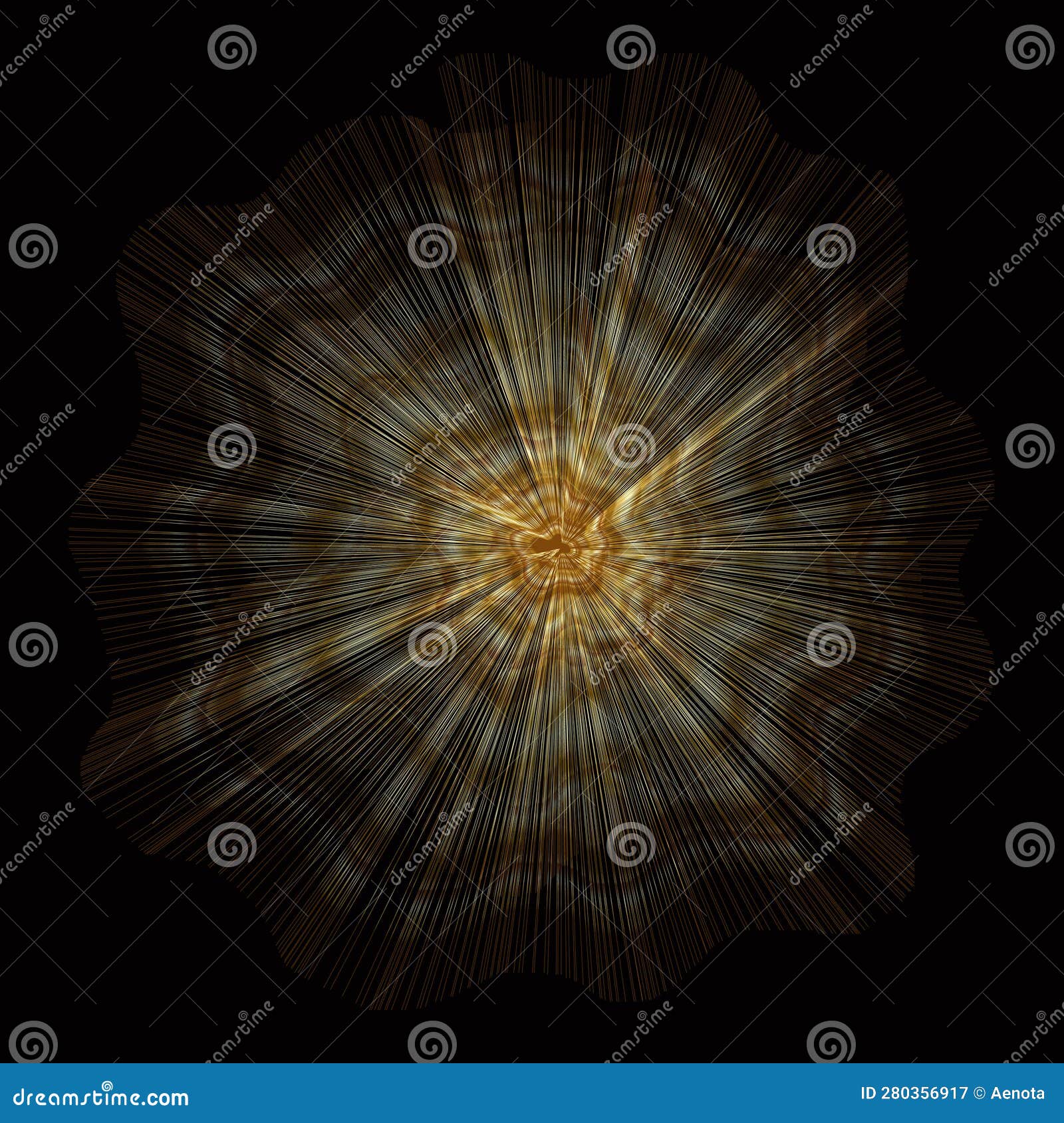 Wave Radial Asymmetrical Rosette - Vector Illustration Stock Vector ...