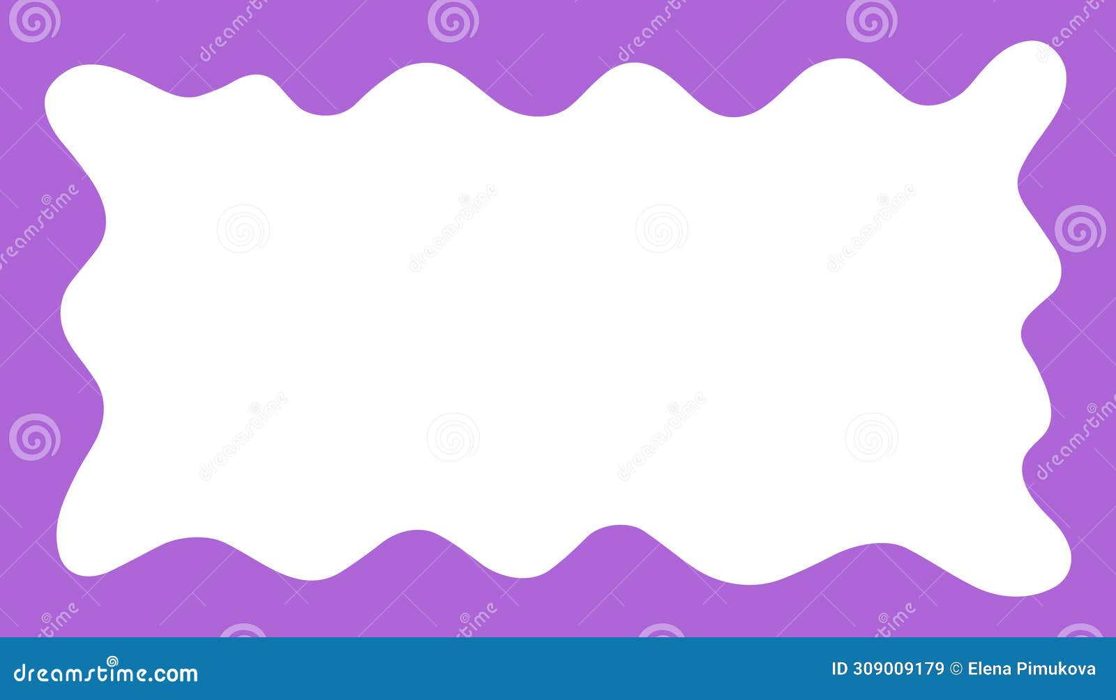 Wave Rectangle Frame. Doodle Scalloped Edge Border with Wavy Pattern ...