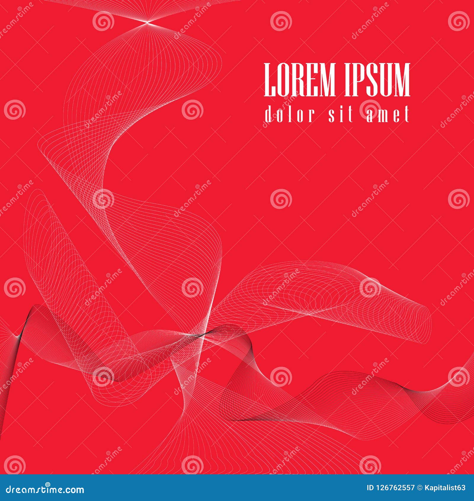 Wave Red Ripple Grid Abstract Vector Illustration Stock Vector ...