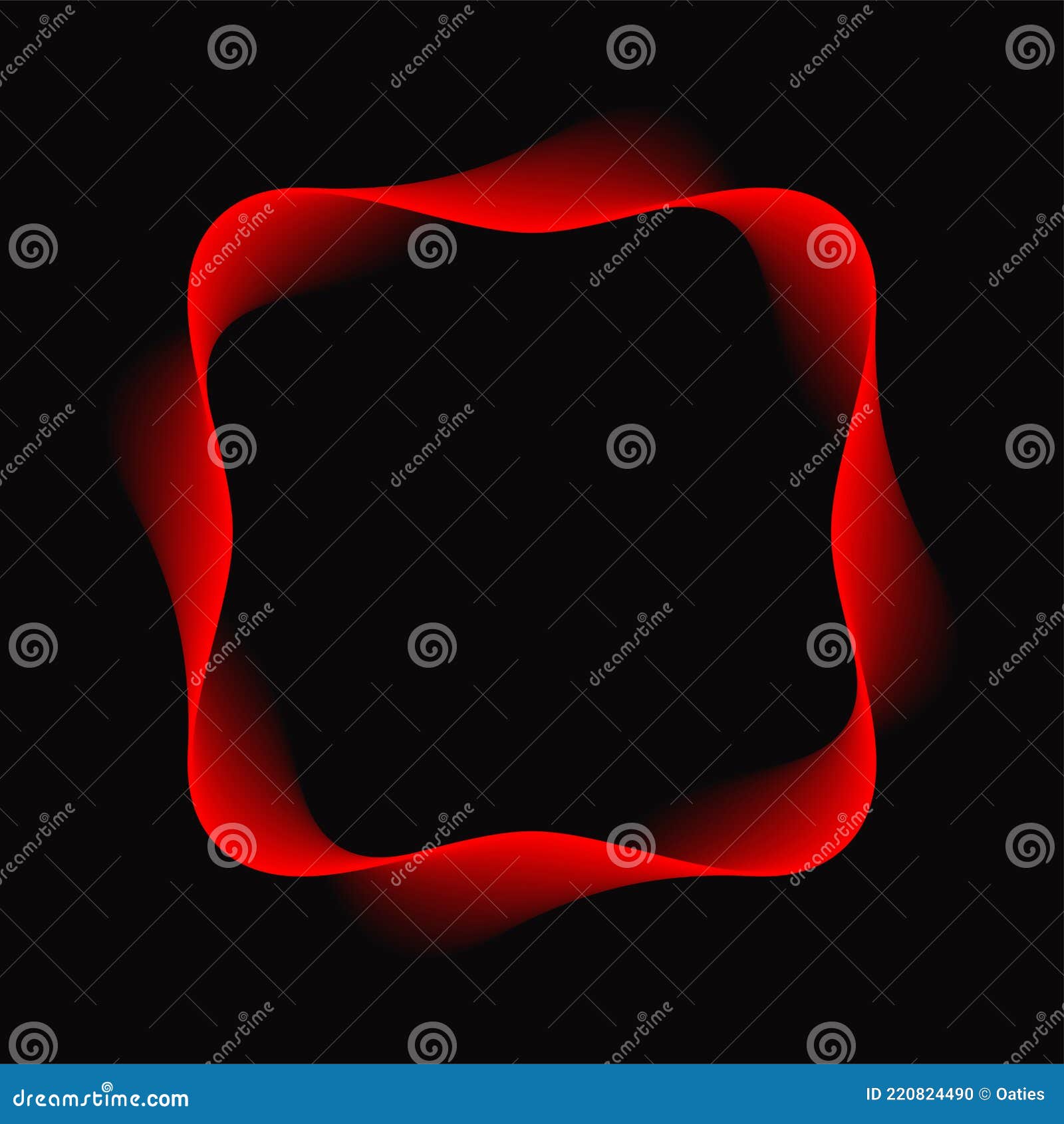 Wave Red Frame Abstract Background Stock Vector - Illustration of ...