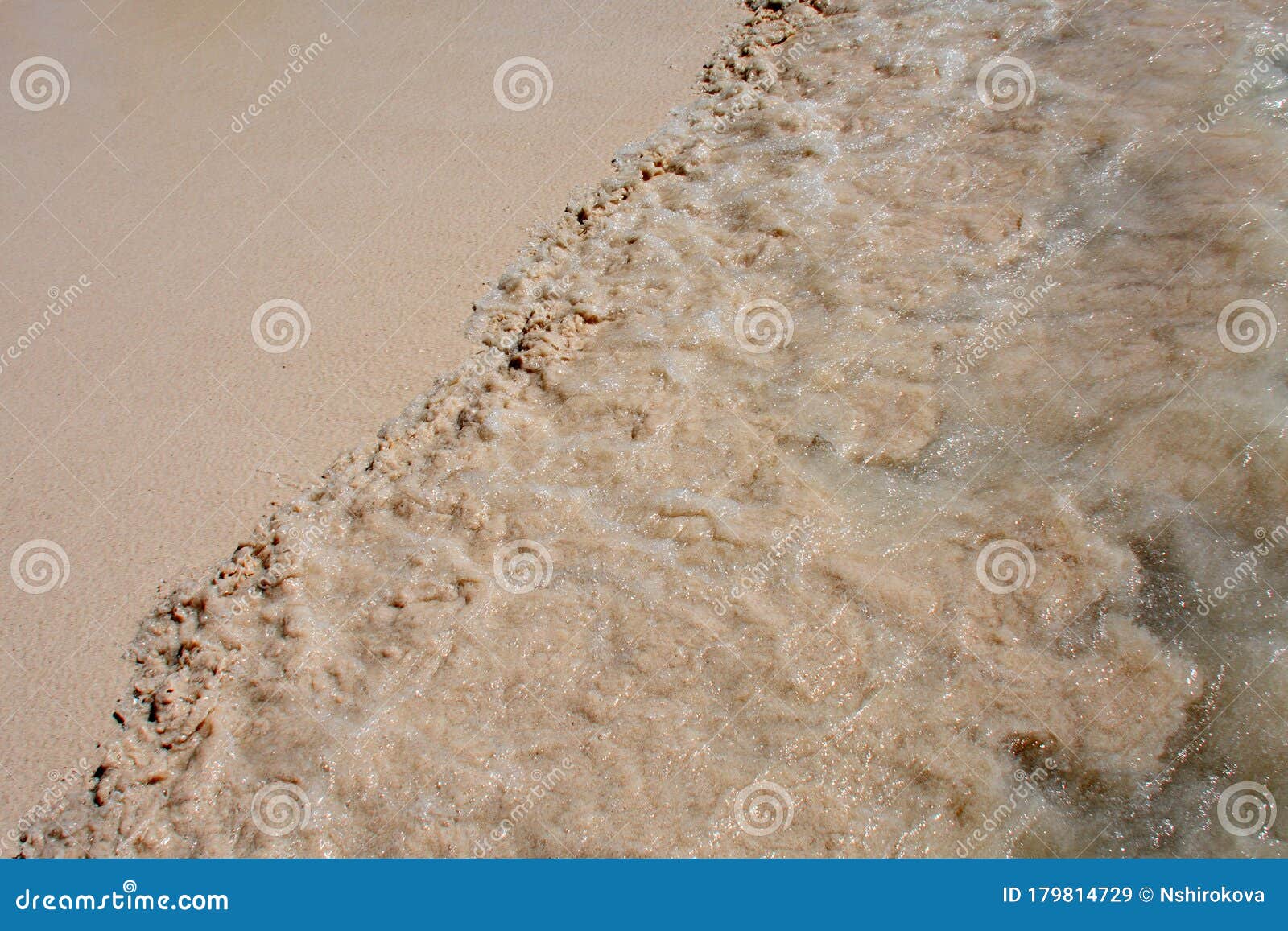 Wave with Ripples on the Sand Stock Image - Image of seashore, sandy ...