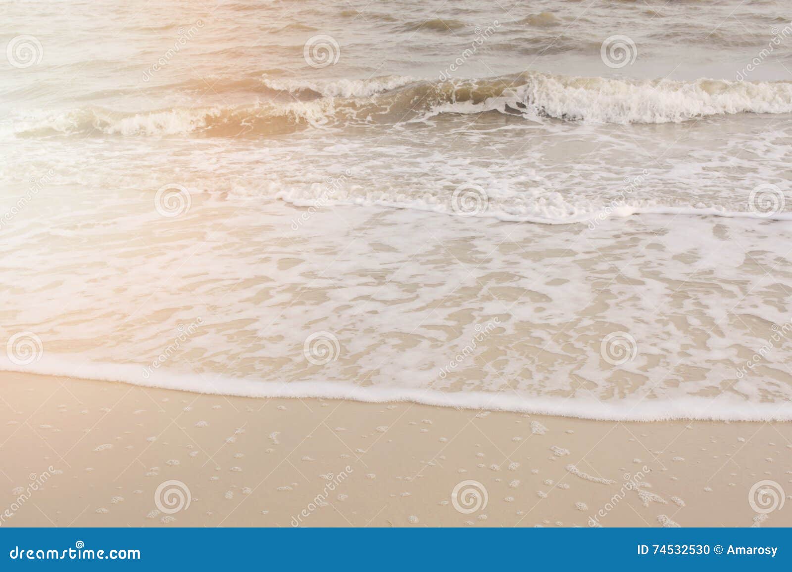 Wave Ripples on Sandy Beach. Stock Photo - Image of copyspace, calm ...