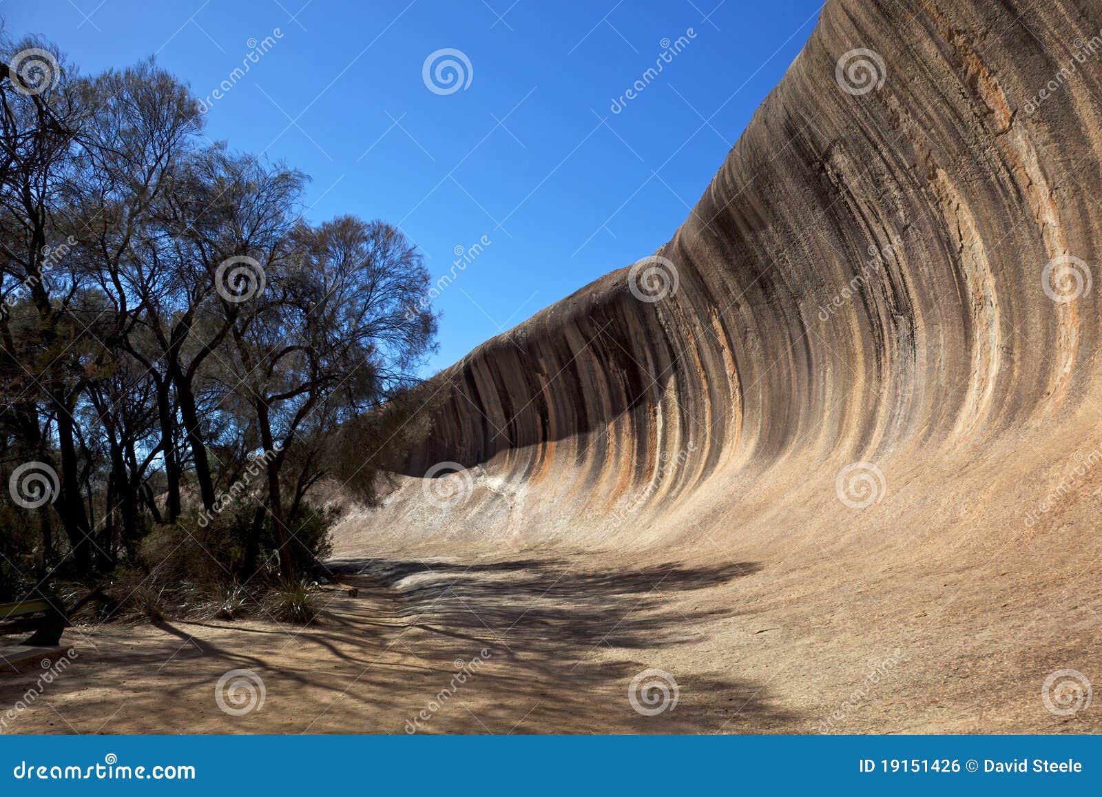 Wave Rock stock photo. Image of shape, granite, hyden - 19151426