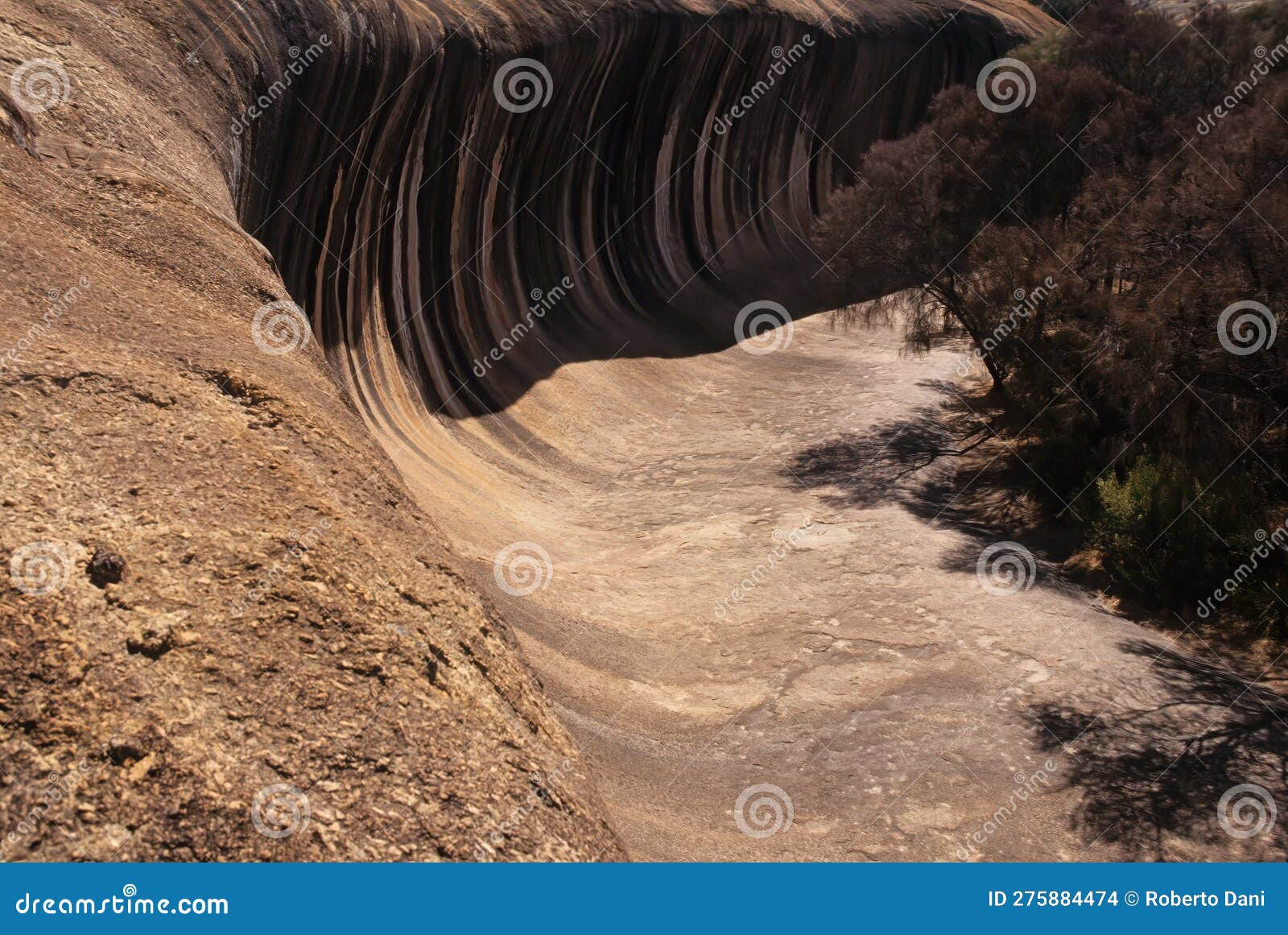 Wave Rock is a Natural Rock Formation Stock Photo - Image of weathering ...