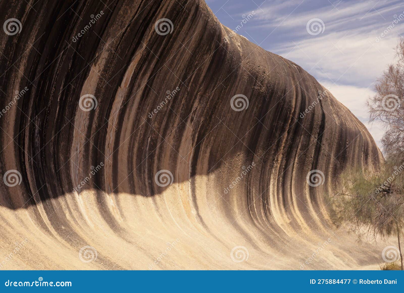 Wave Rock is a Natural Rock Formation Stock Image - Image of curve ...