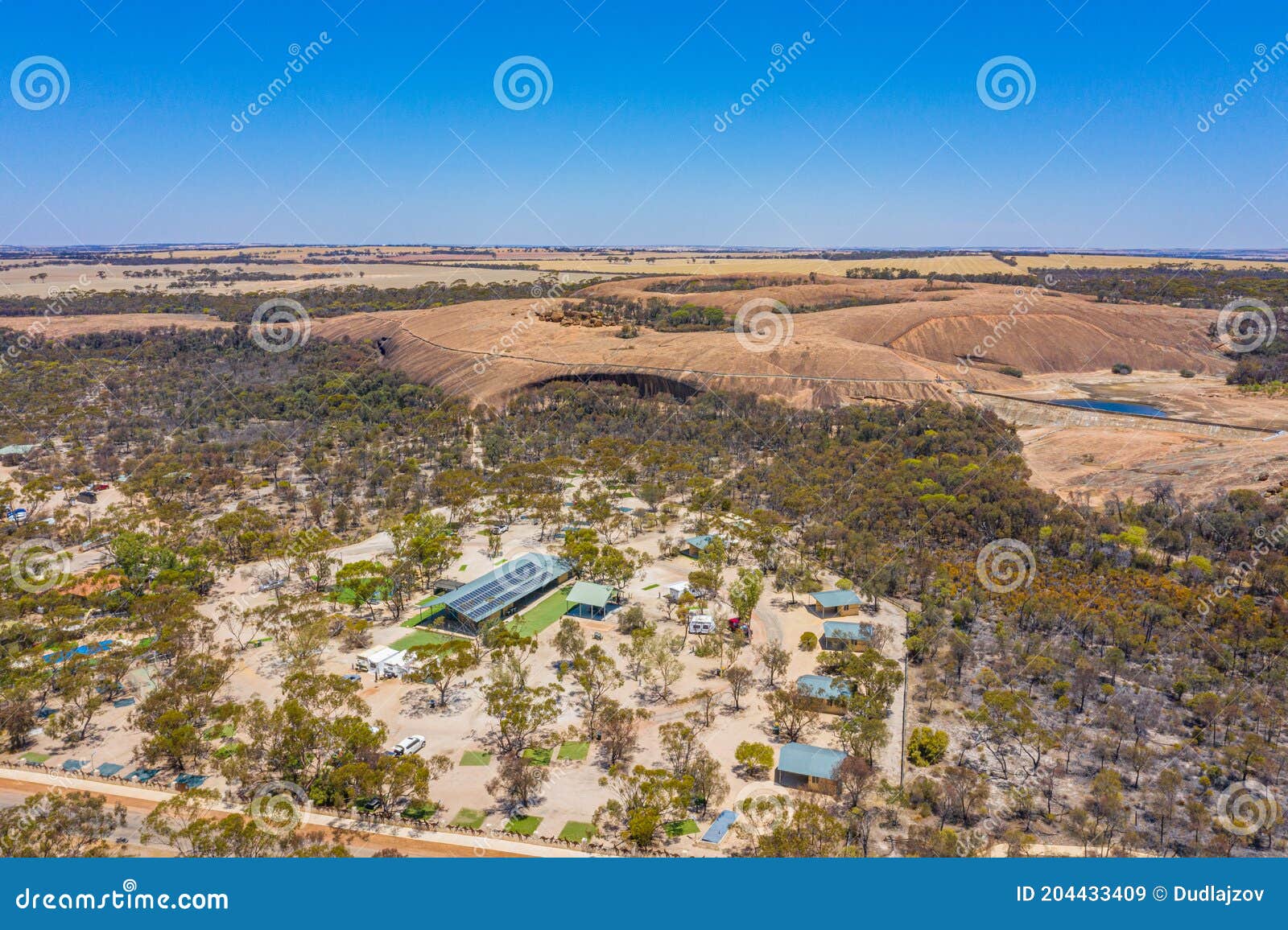 Wave Rock Near Hyden, Australia Stock Image - Image of blue, attraction ...