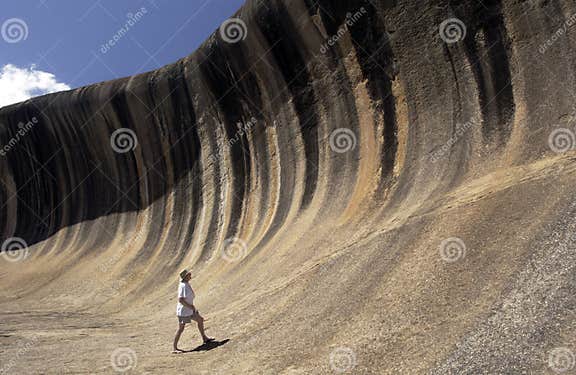 Wave Rock - Western Australia Stock Image - Image of standing, location ...