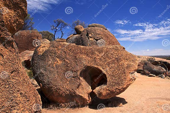 Wave Rock in Western Australia Stock Image - Image of natural, abstract ...