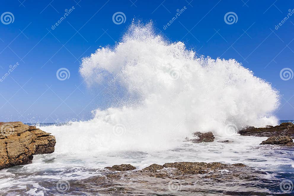 Wave Rocks Exploding Water stock photo. Image of water - 60864034