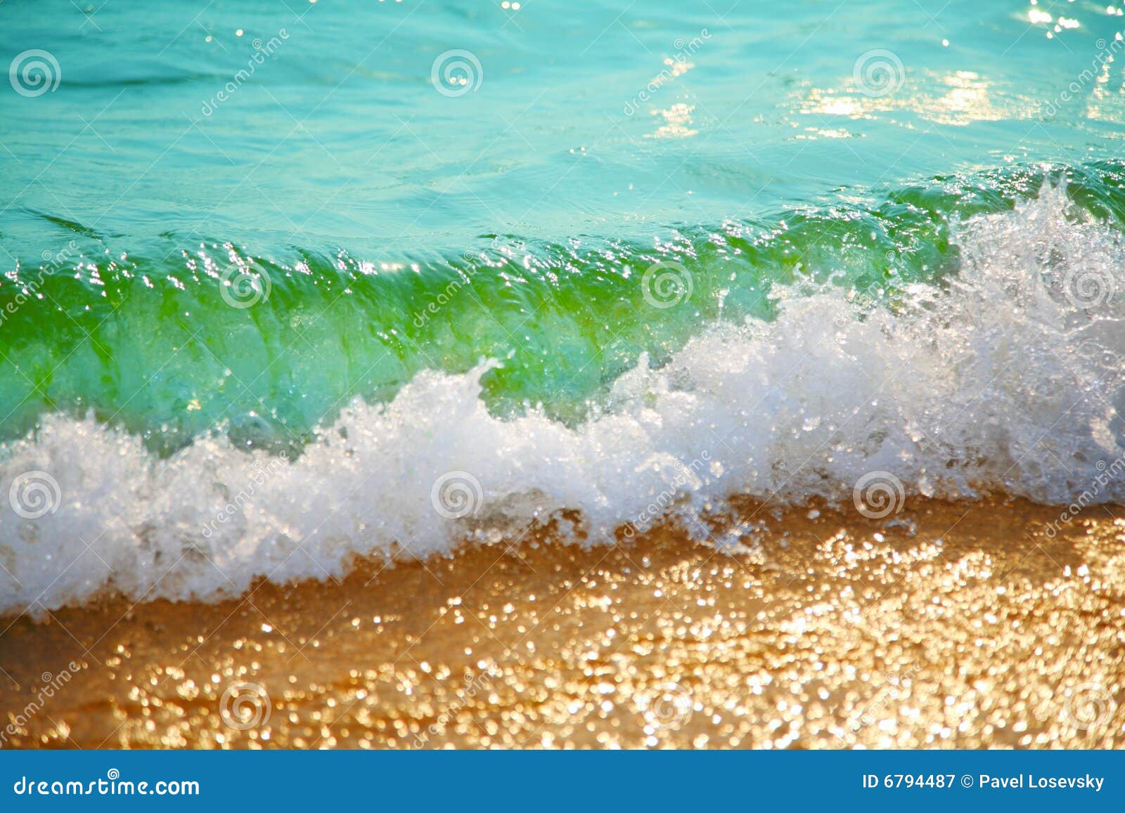Wave on sand stock image. Image of tranquil, surf, clear - 6794487