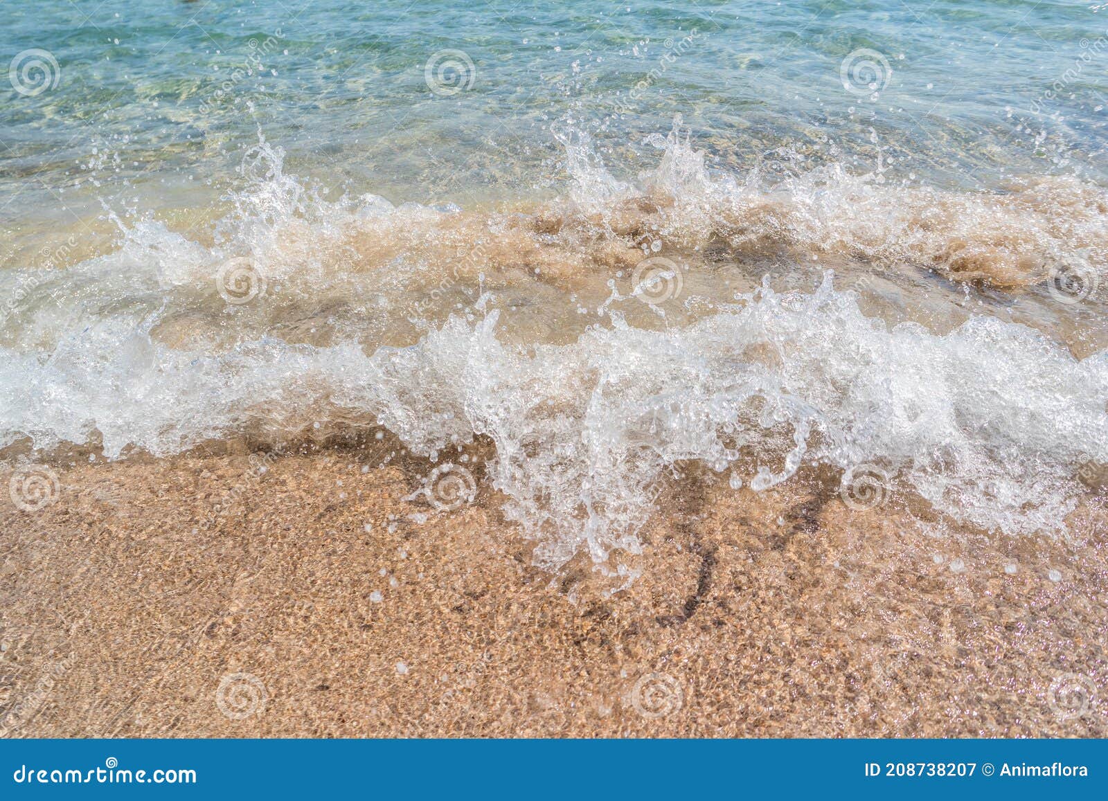 Wave on Sand Beach Background Stock Image - Image of beautiful, relax ...
