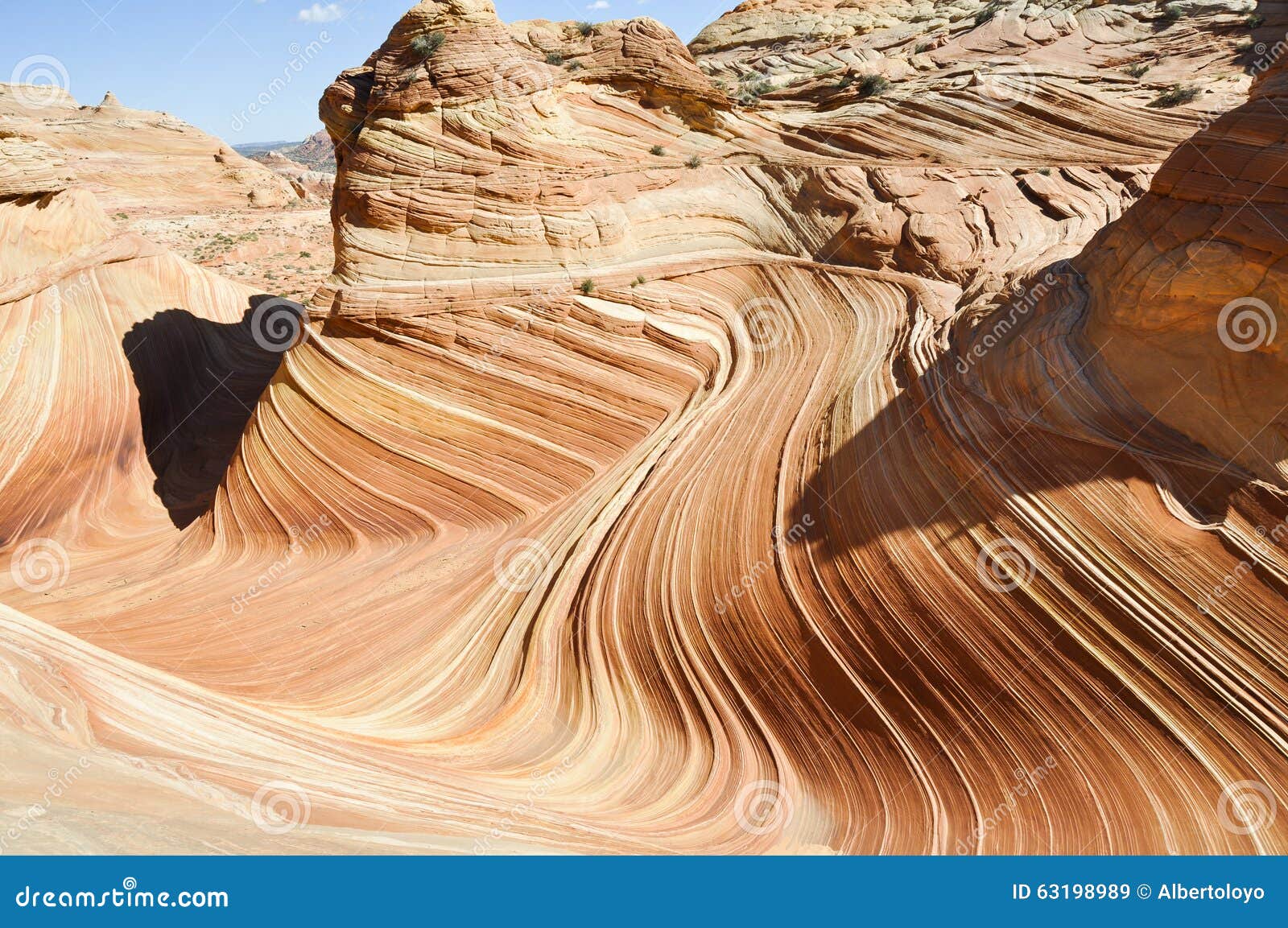 The Wave, Sandstone in Coyote Buttes North (Arizona) Stock Image ...