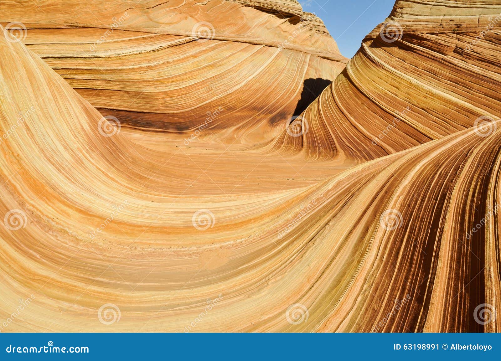 The Wave, Sandstone in Coyote Buttes North (Arizona) Stock Image ...