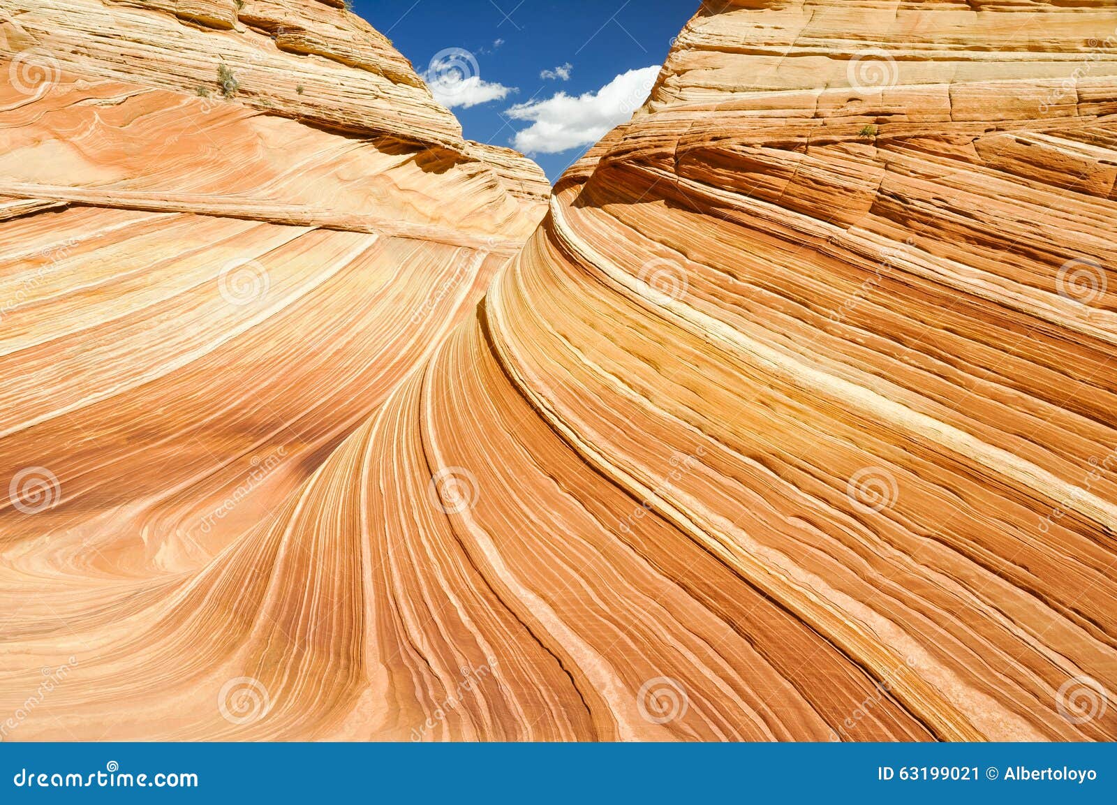The Wave, Sandstone in Coyote Buttes North (Arizona) Stock Image ...