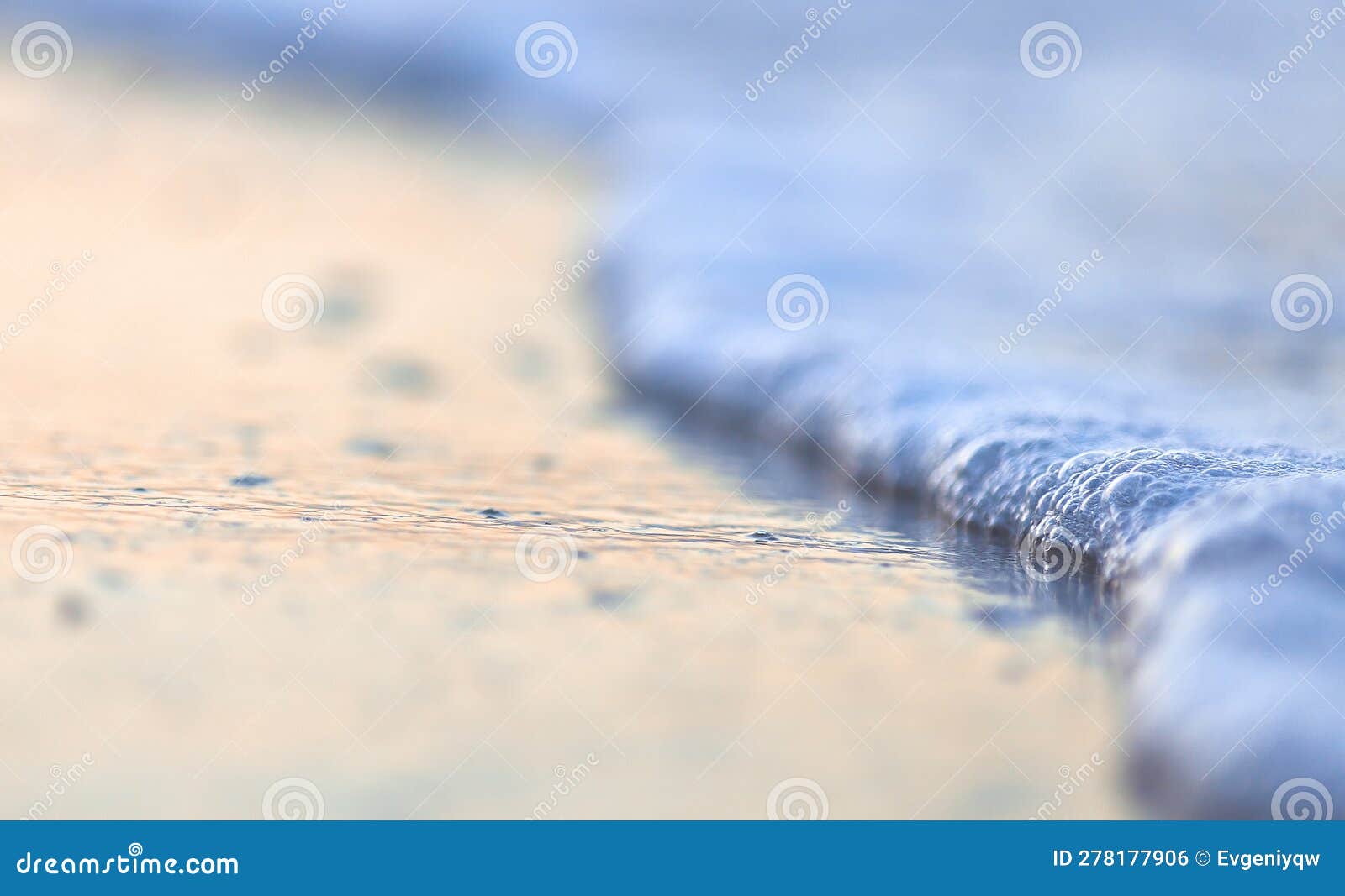 Wave on Sandy Beach. Background. Splash of Waves on the Sandy Beach ...