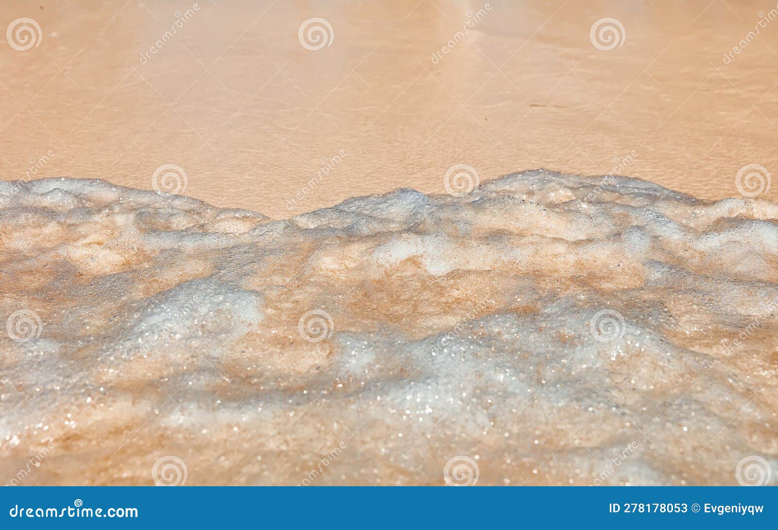 Wave on Sandy Beach. Background. Splash of Waves on the Sandy Beach ...