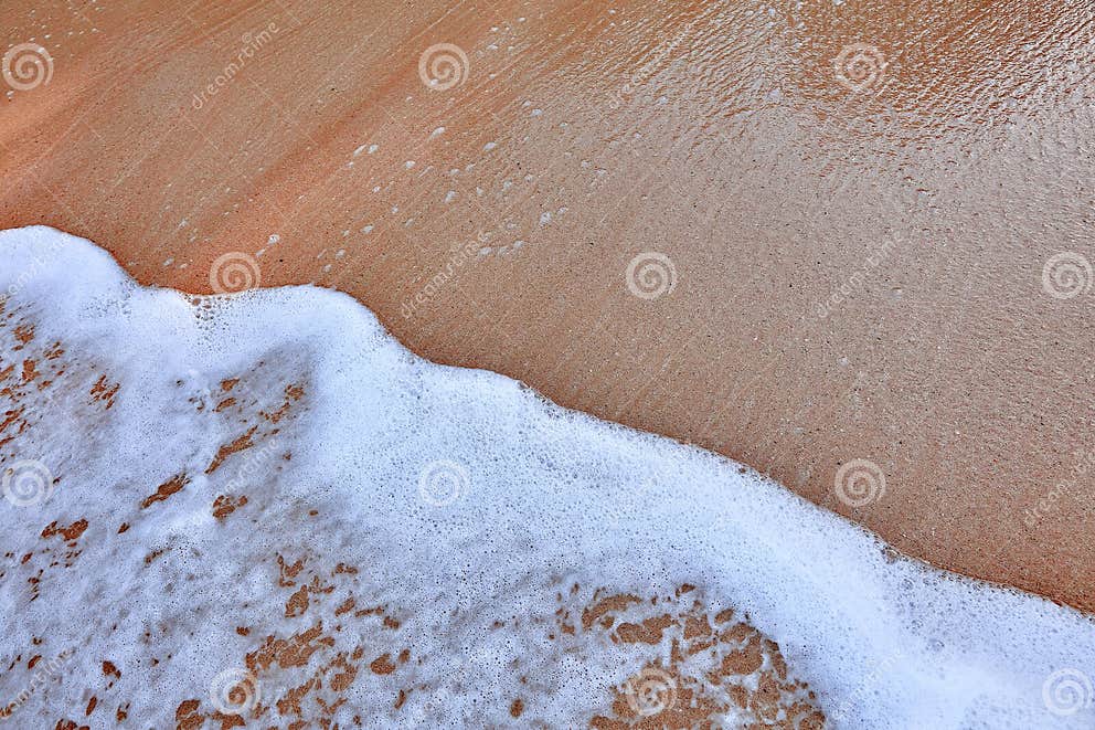 Wave on Sandy Beach. Background. Splash of Waves on the Sandy Beach ...