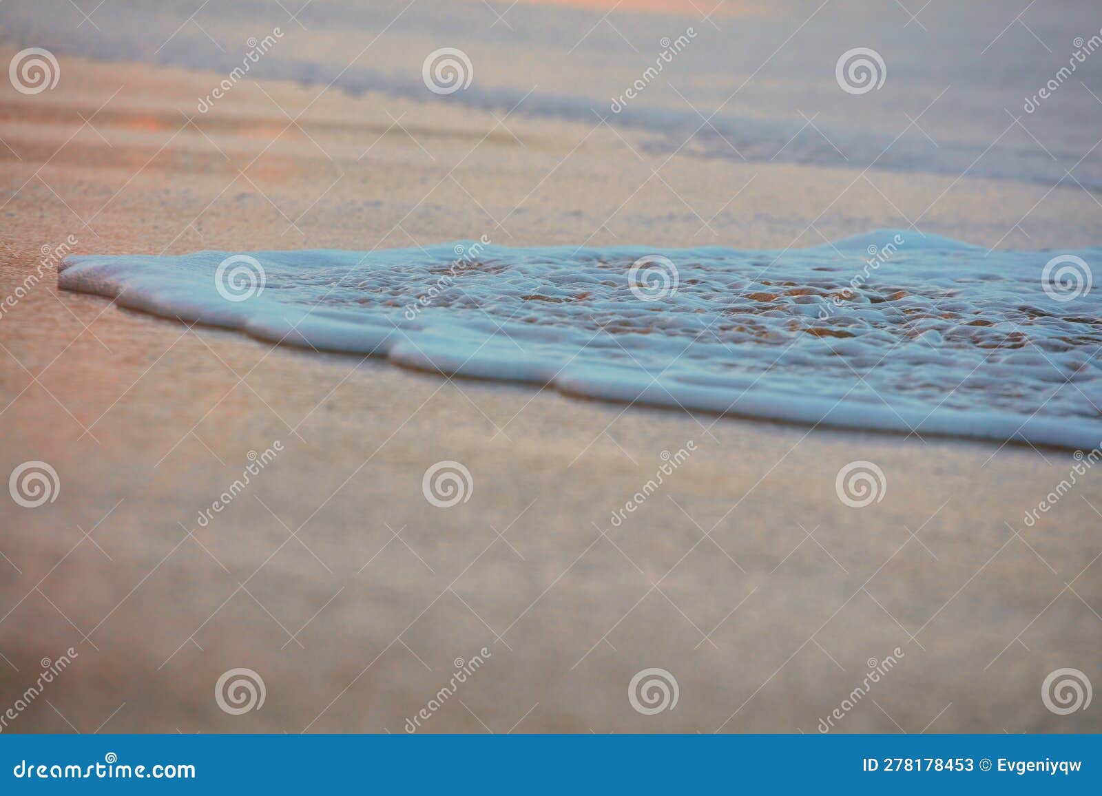 Wave on Sandy Beach. Background. Splash of Waves on the Sandy Beach ...