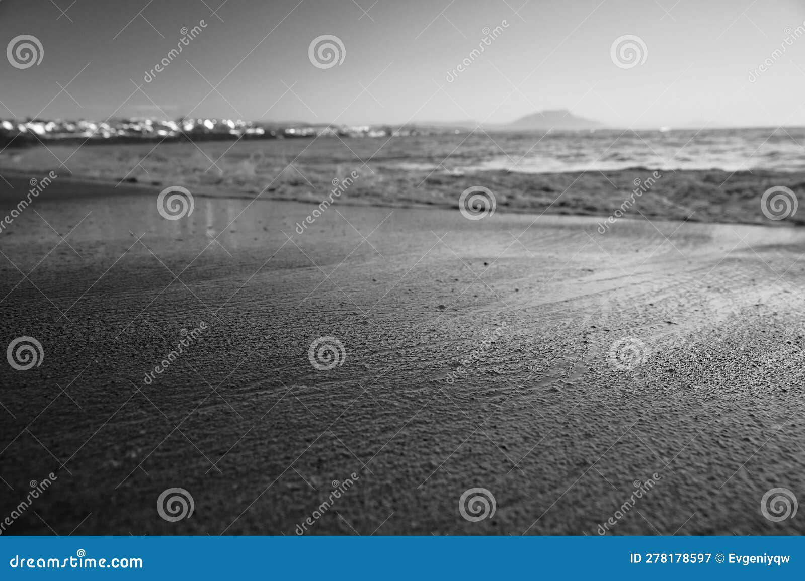 Wave on Sandy Beach. Background. Splash of Waves on the Sandy Beach ...