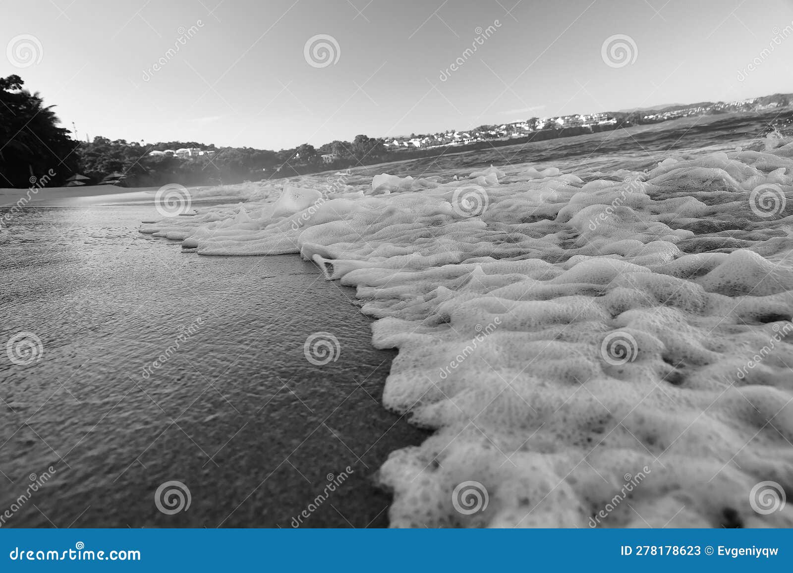 Wave on Sandy Beach. Background. Splash of Waves on the Sandy Beach ...