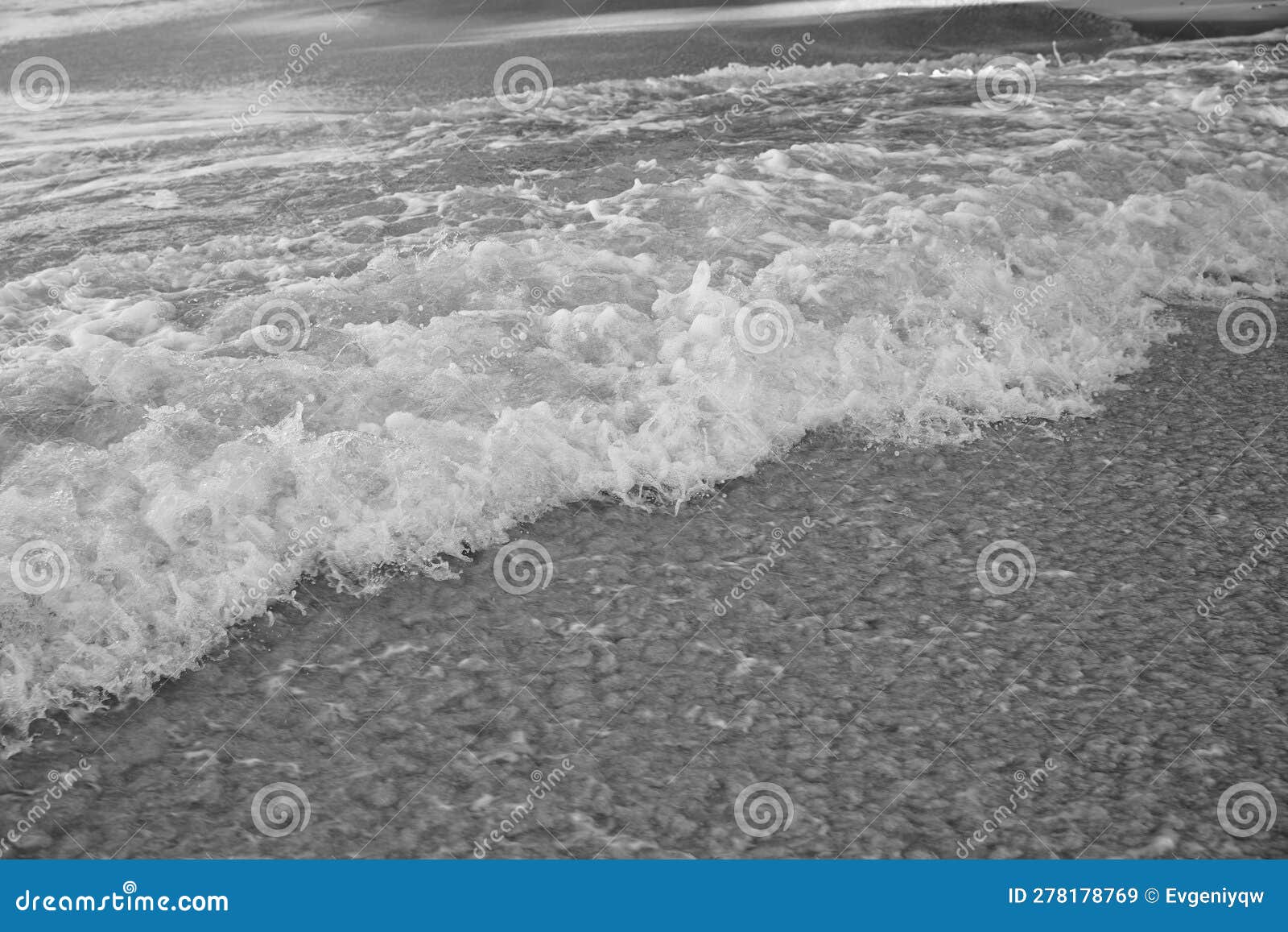 Wave on Sandy Beach. Background. Splash of Waves on the Sandy Beach ...