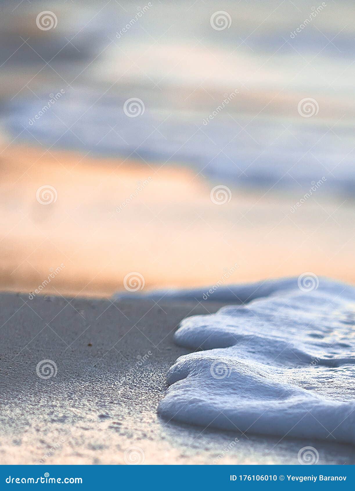 Wave on Sandy Beach. Background. Splash of Waves on the Sandy Beach ...