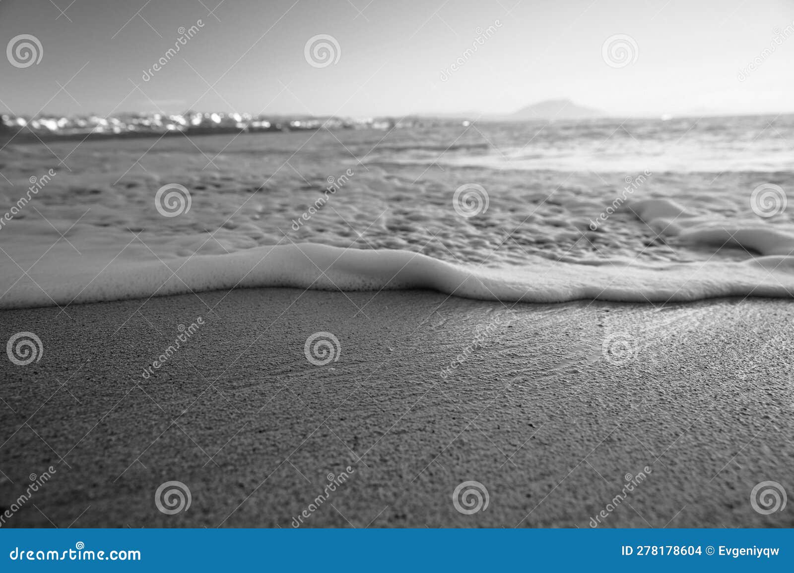 Wave on Sandy Beach. Background. Splash of Waves on the Sandy Beach ...