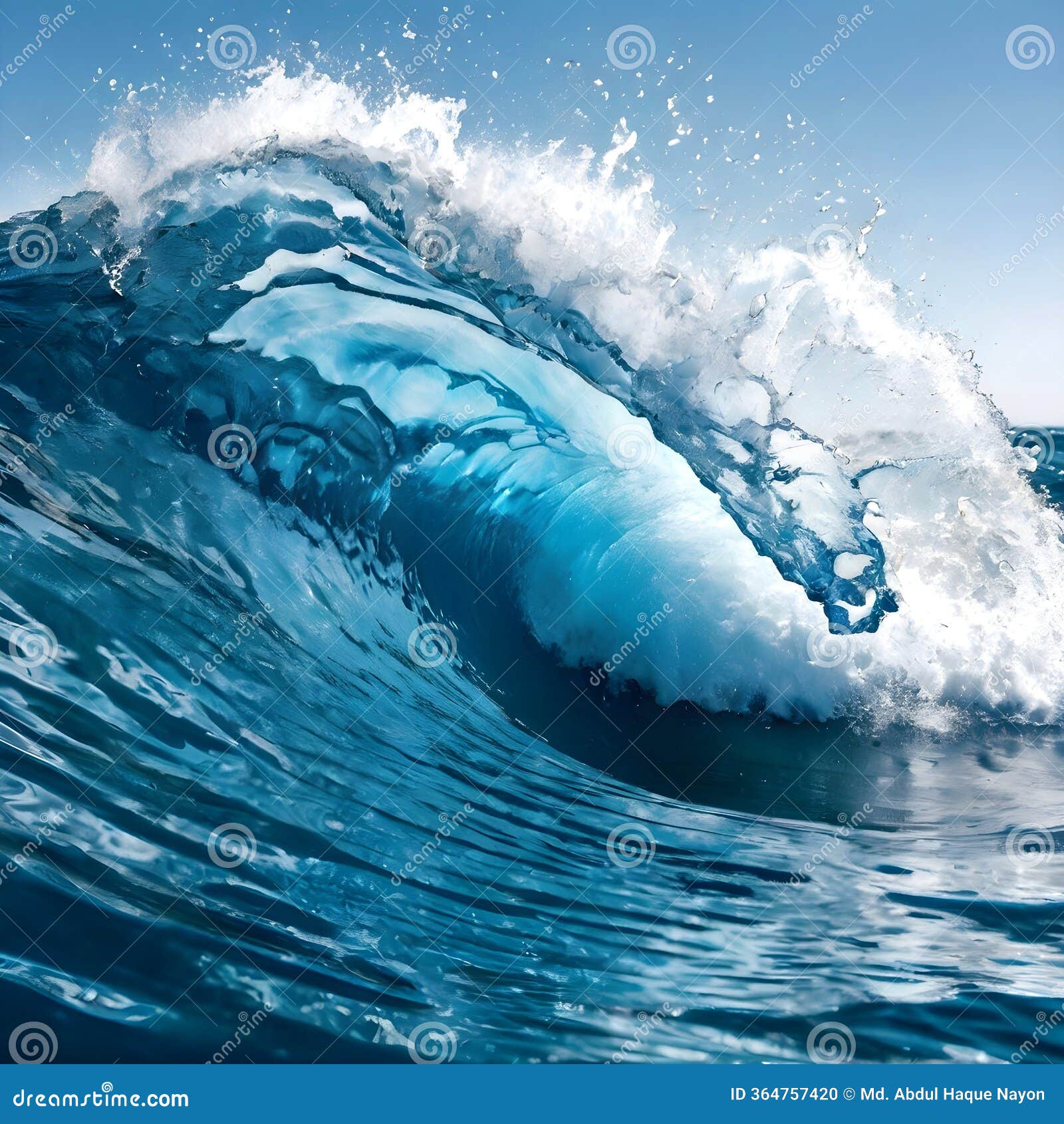 Celestial Cascade: Waves Rising Toward The Starlit Sky Stock Image | CartoonDealer.com #292742953