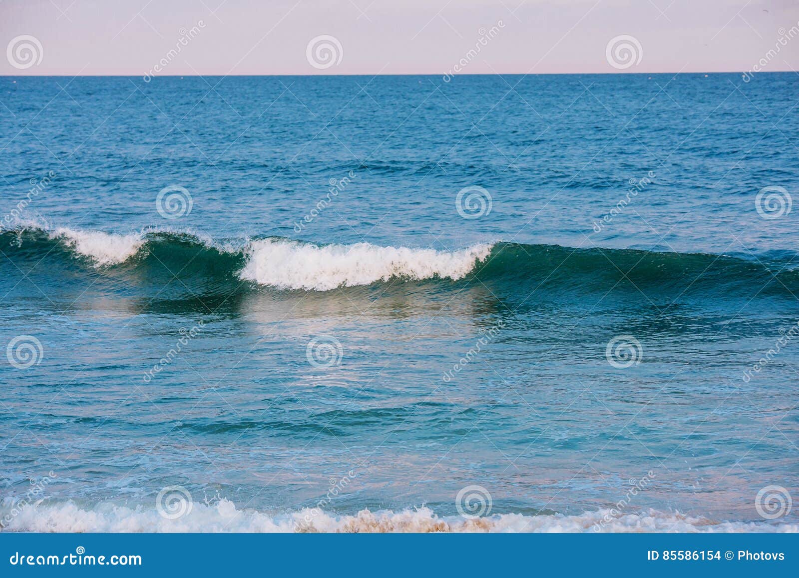 Wave on Sea and Blue Sky with Clouds Stock Photo - Image of dream ...