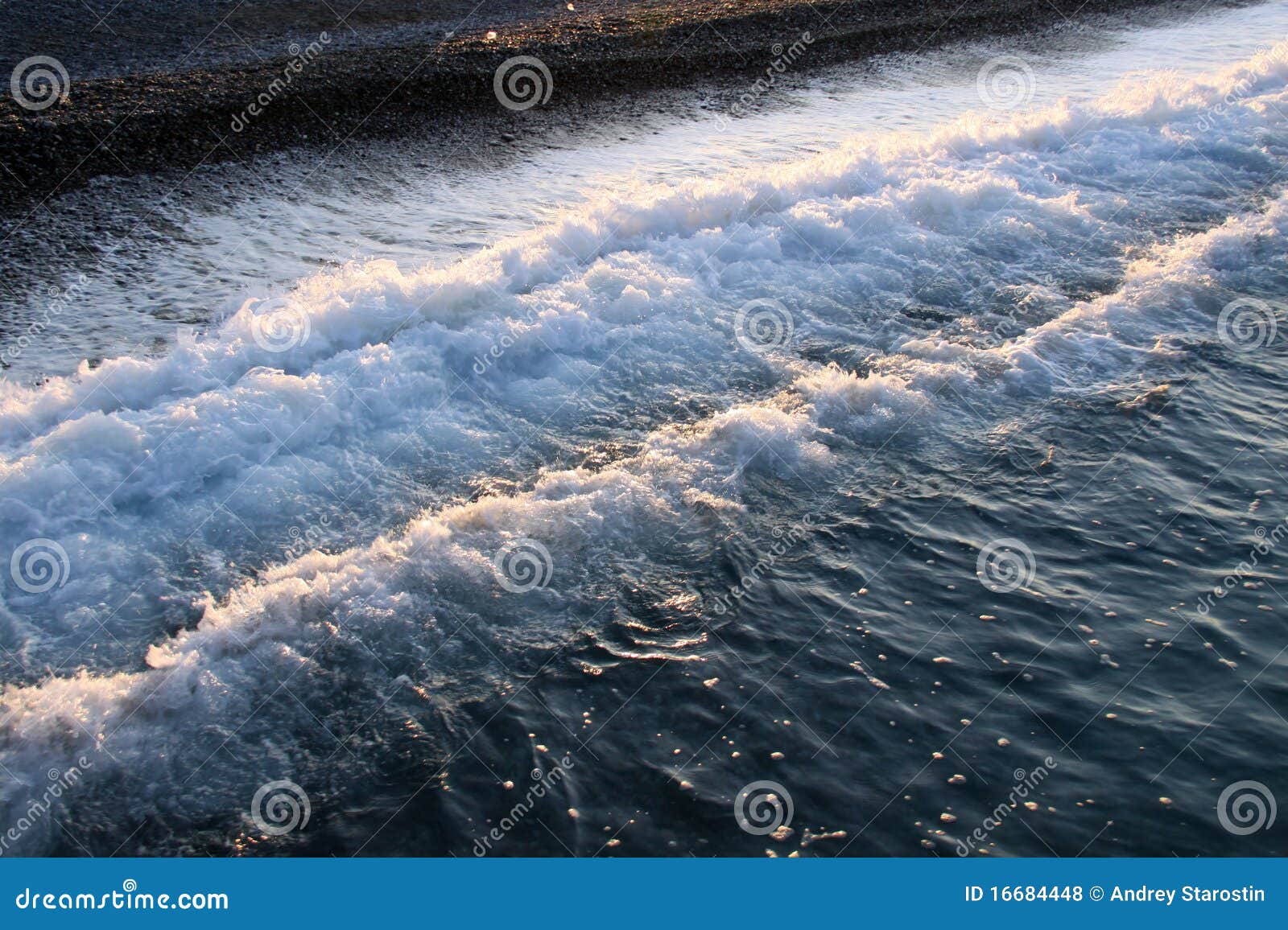 Wave on the Sea in the Morning Stock Photo - Image of bubble, nature ...