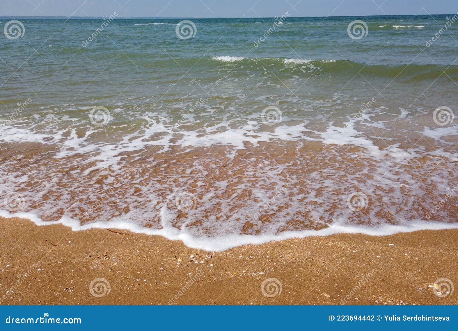 Wave of the Sea on the Sand Beach Stock Photo - Image of natural ...