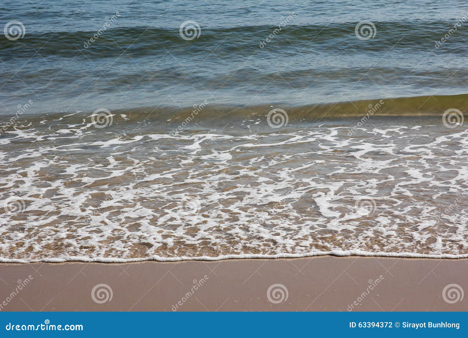 Wave of the Sea on the Sand Beach Stock Photo - Image of paradise ...